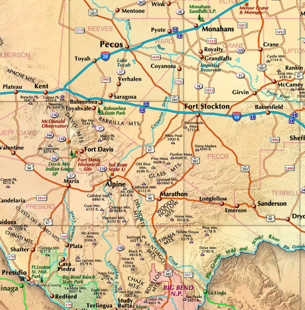 Texas Wall Map by Compart – Texas Map Store