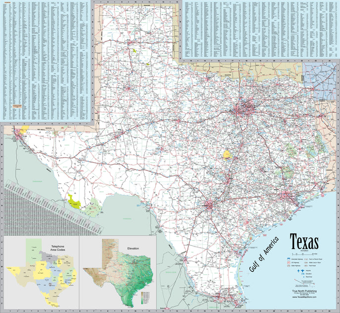 Texas State Wall Maps – Texas Map Store