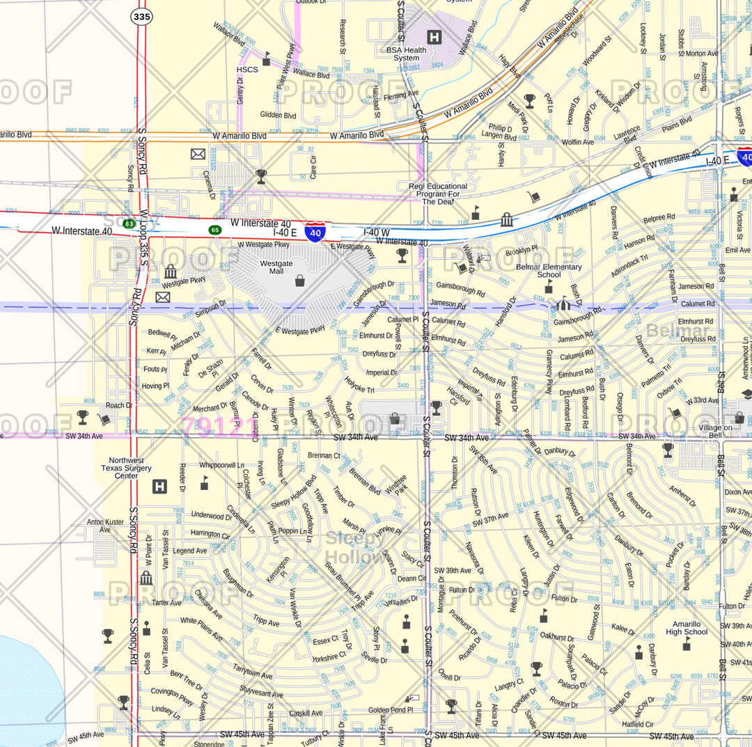 Amarillo Zip Code Map