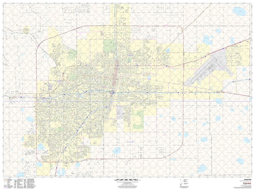 Amarillo Wall Map – Texas Map Store