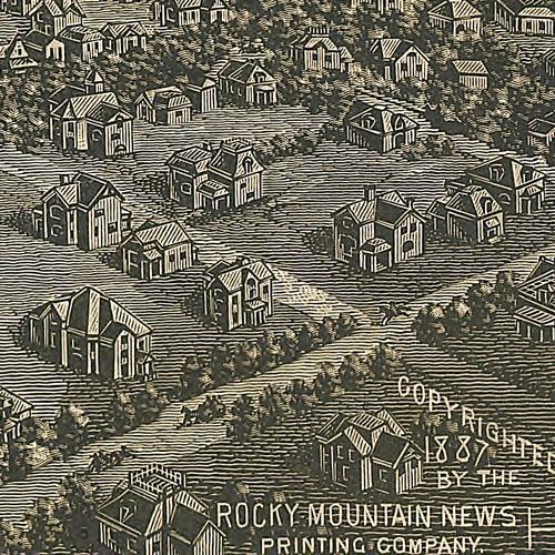 Bird's eye view of Denver, Colorado, 1887 – Texas Map Store