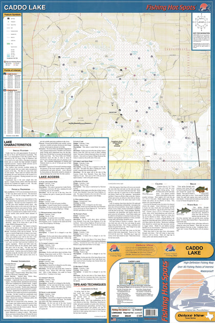 Caddo Lake fishing map – Texas Map Store