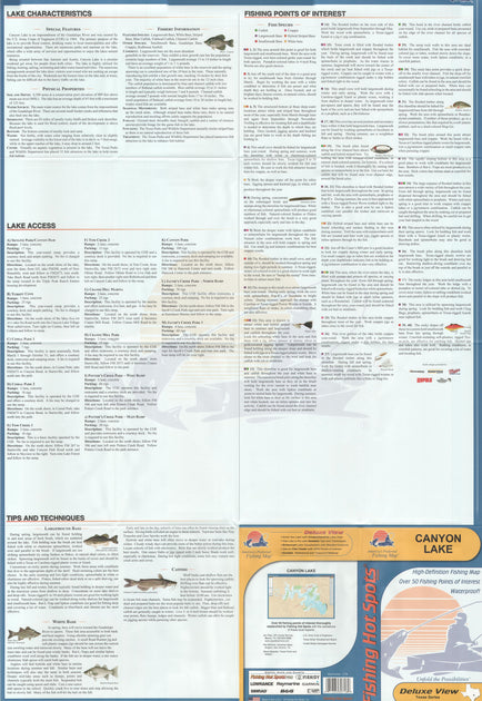 Canyon Lake fishing map – Texas Map Store