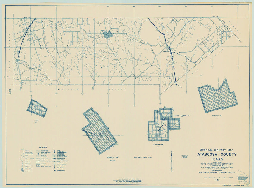 Atascosa County Texas Historical County Maps – Texas Map Store