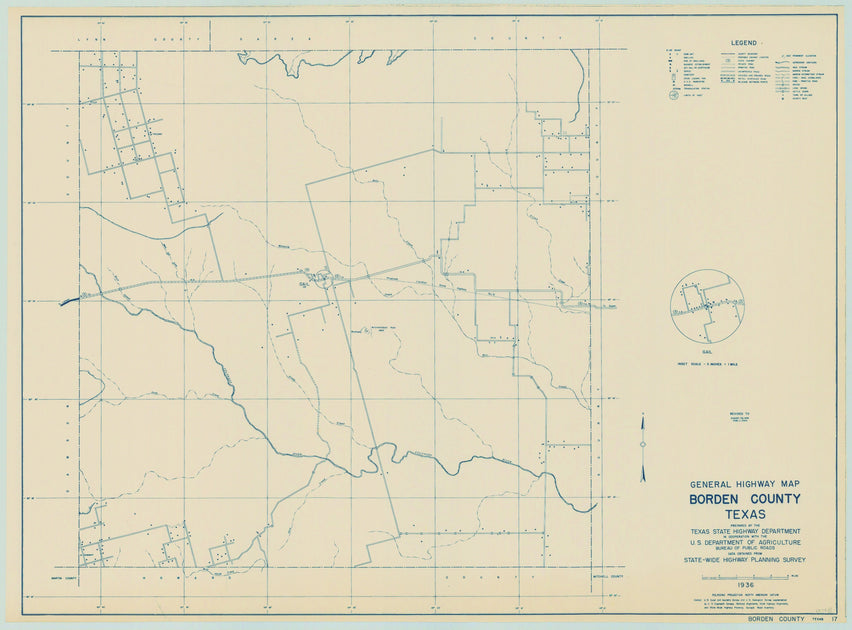 Borden County Texas Historical County Maps – Tagged "Historical County ...