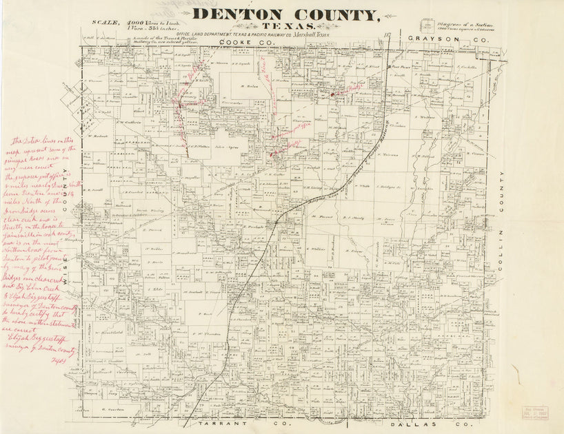Denton County Texas Historical Maps – Texas Map Store