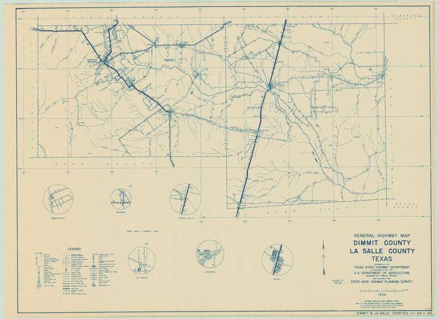 Dimmit County Texas Historical Maps – Texas Map Store