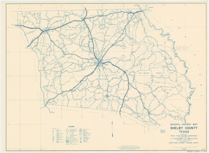 Shelby County Texas Historical Maps – Texas Map Store
