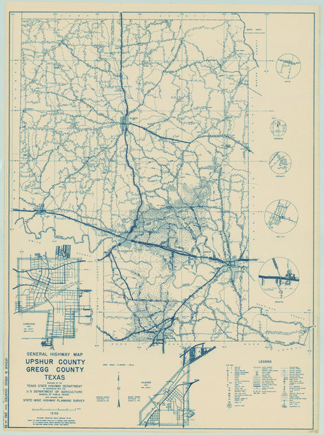 Gregg County Texas Historical Maps – Texas Map Store
