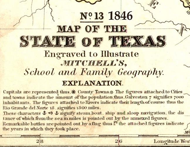 1846 Texas "Stovepipe" by Augustus Mitchell – Texas Map Store
