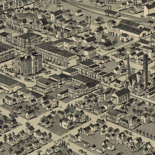 Sherman Texas historical map 1891 – Texas Map Store