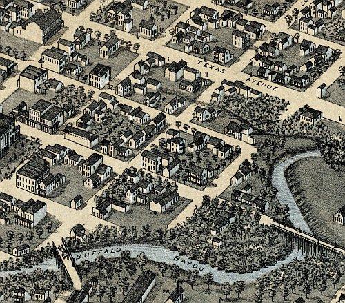 Houston Texas historical map 1873 – Texas Map Store