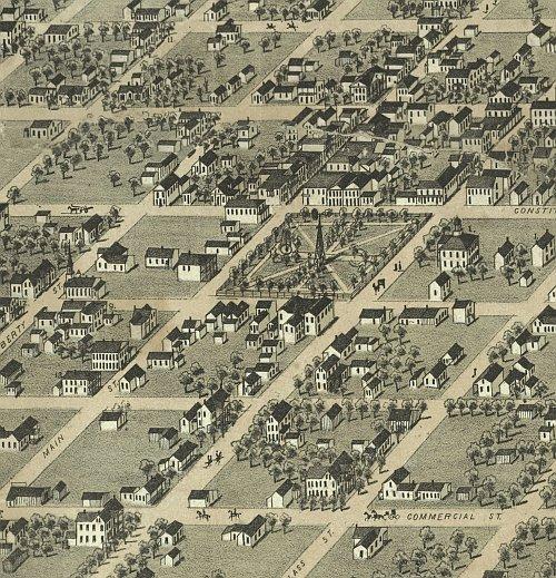 Victoria Texas historical map 1873 – Texas Map Store