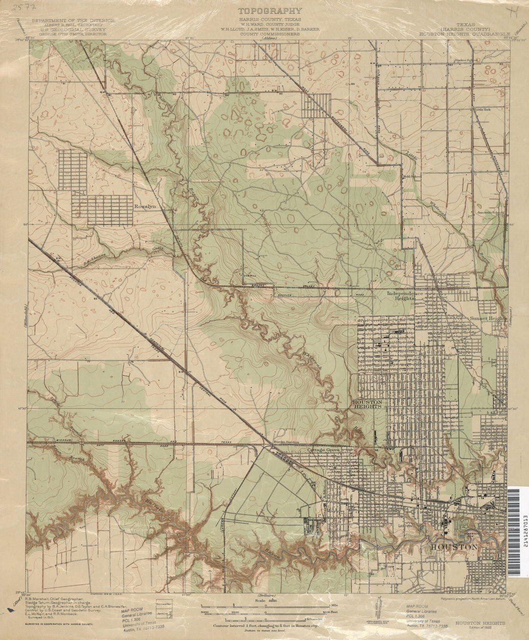 Houston Texas Elevation Map