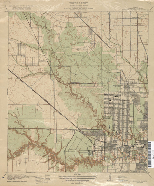 Harris County Historical Topo Maps – Texas Map Store