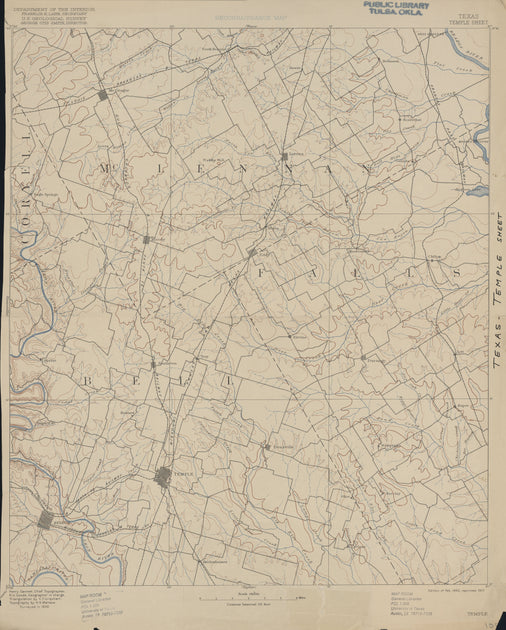 McLennan County Historical Topo Maps – Texas Map Store