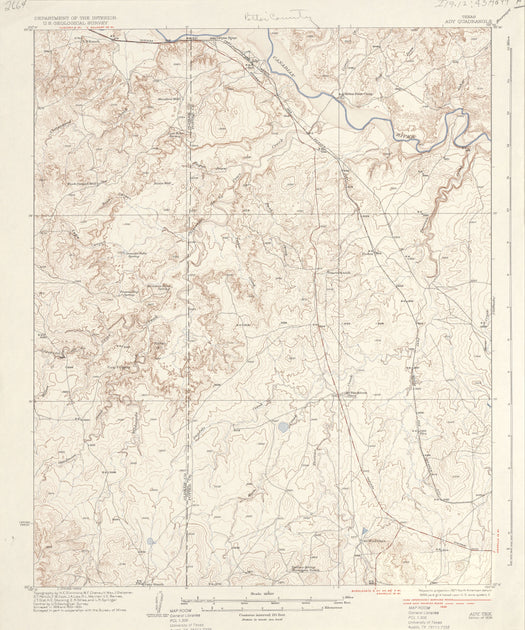 Potter County Texas historical topographic Map – Texas Map Store