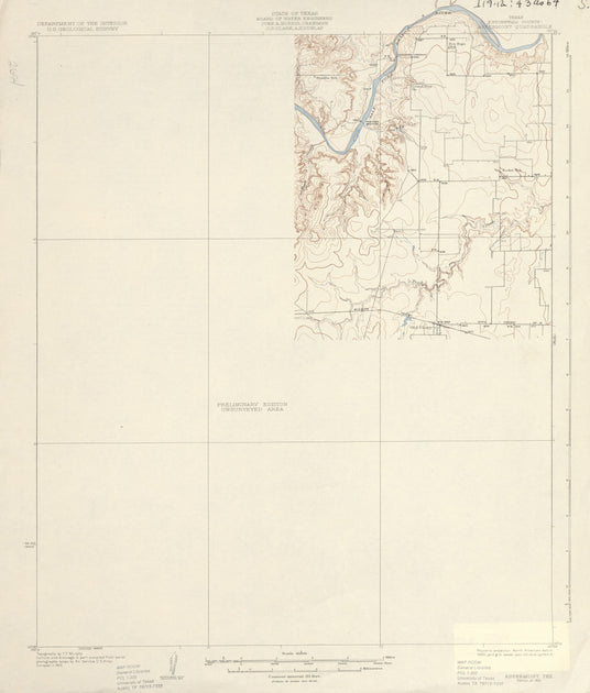 Stonewall County Texas historical topographic Map – Texas Map Store