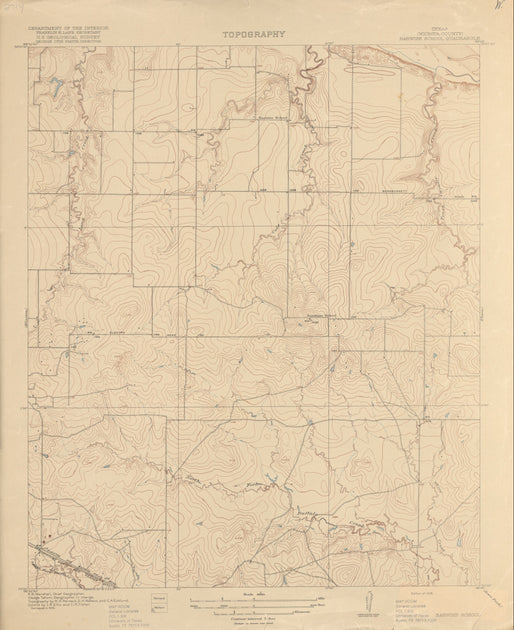 Wichita County Texas historical topographic Map 1915 – Texas Map Store