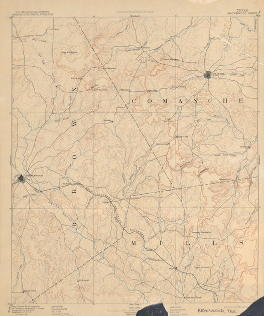 Brown County Texas Historical Topographic Maps – Tagged "Texas ...