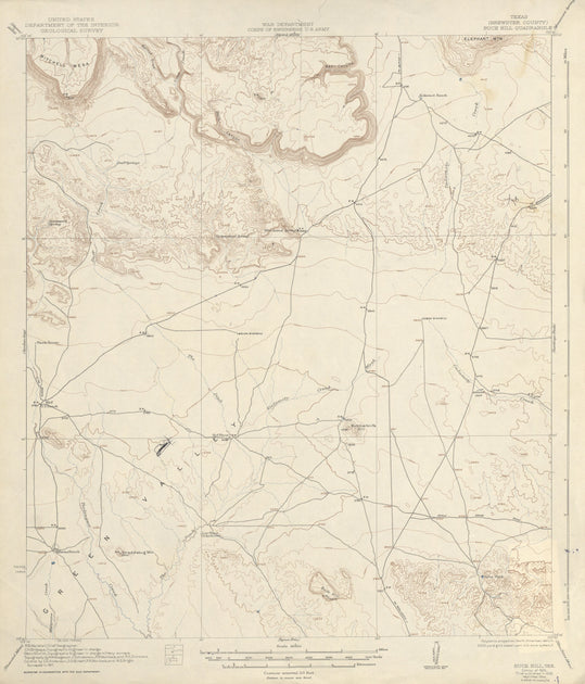 Brewster County Texas historical topographic Map 1917 – Texas Map Store