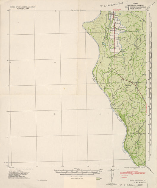 Maverick County Texas historical topographic Map – Texas Map Store