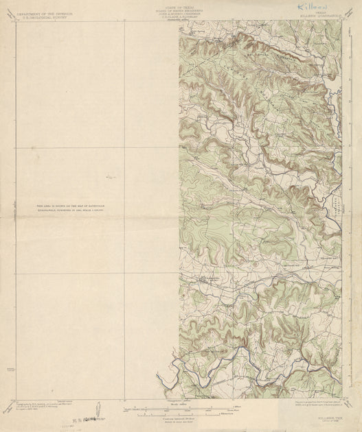 Bell County Texas historical topographic Map – Texas Map Store