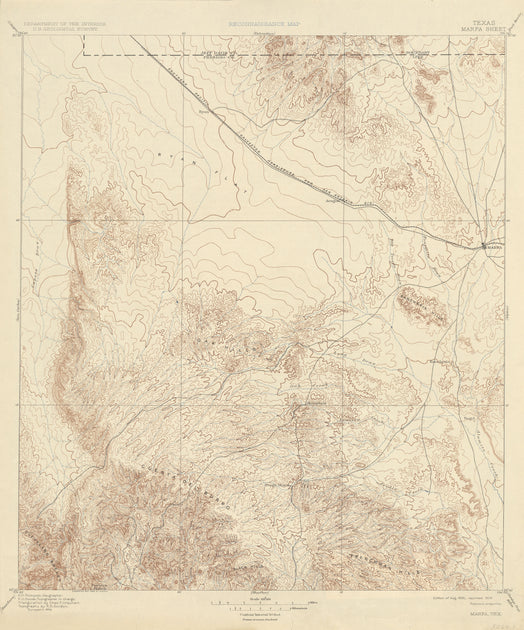 Presidio County Texas historical topographic Map – Texas Map Store