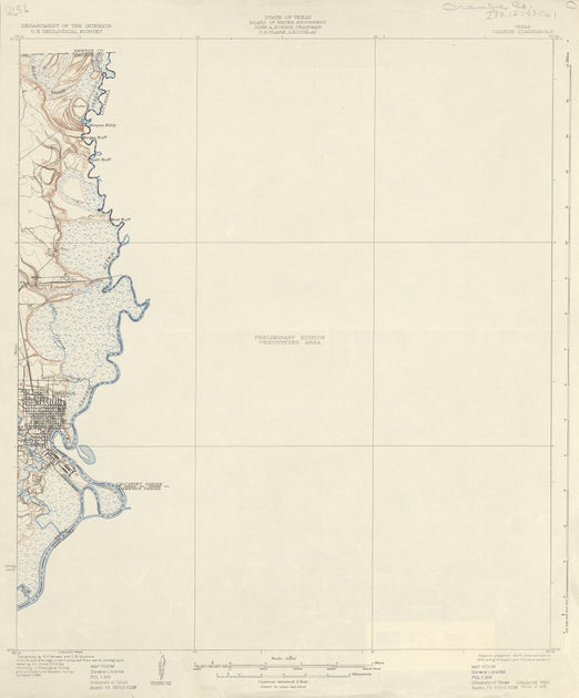 Orange County Texas historical topographic Map – Texas Map Store