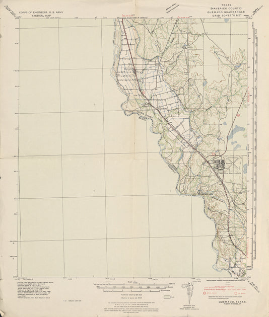 Maverick County Texas historical topographic Map – Texas Map Store