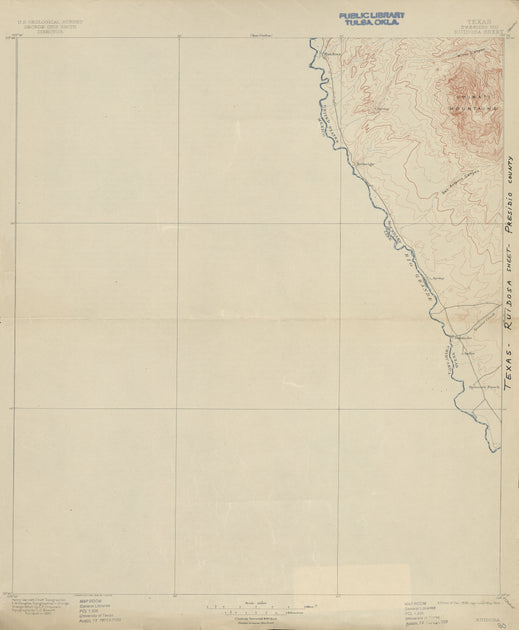 Presidio County Texas historical topographic Map – Texas Map Store