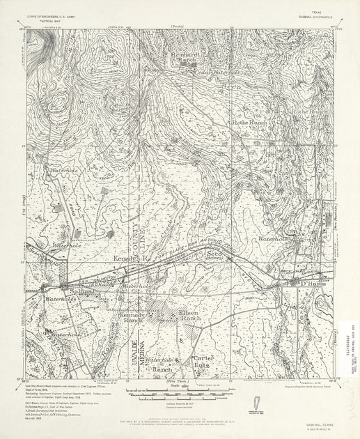 Medina County Texas historical topographic Map – Texas Map Store