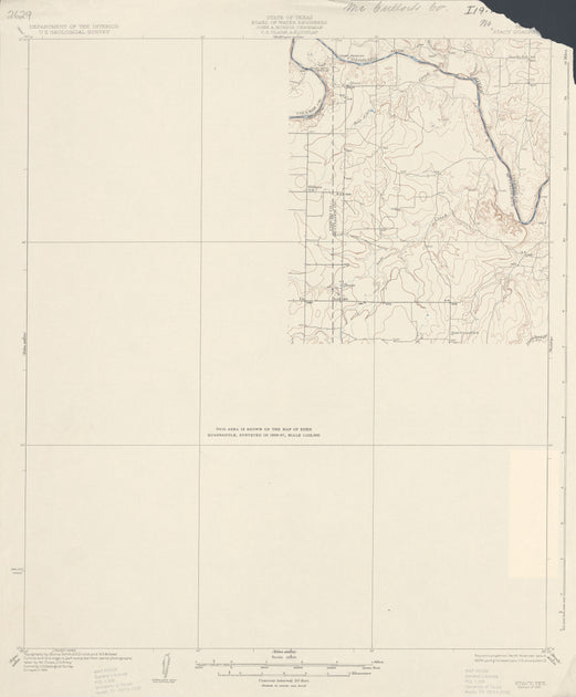McCulloch County Texas historical topographic Map – Texas Map Store