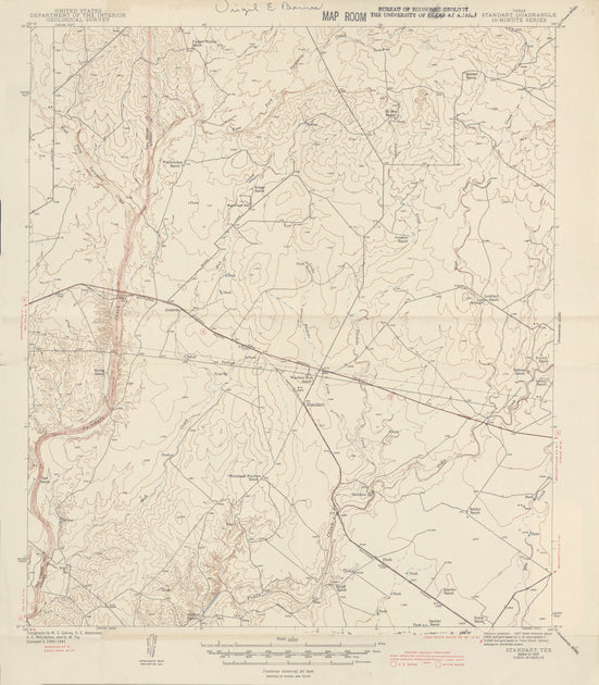 Kinney County Texas historical topographic Map – Texas Map Store