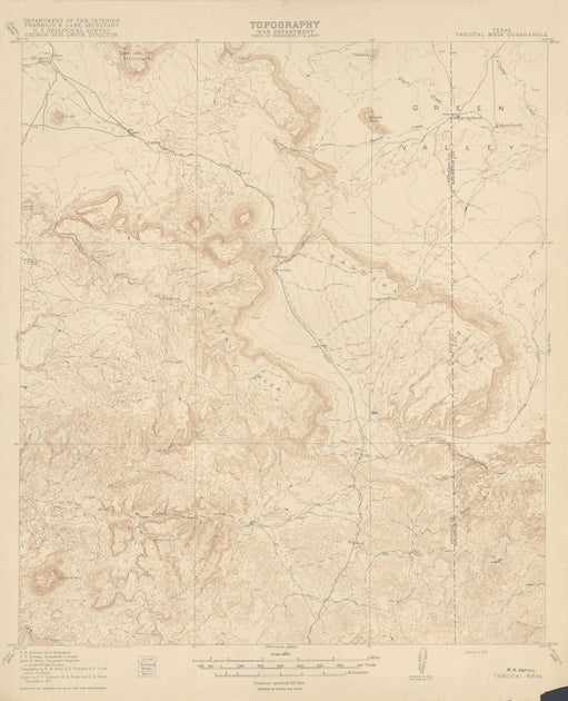 Presidio County Texas historical topographic Map – Texas Map Store