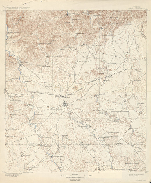 Uvalde County Texas historical topographic Map – Texas Map Store