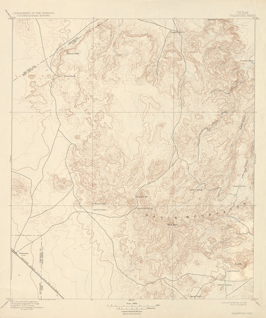 Jeff Davis County Texas historical topographic Map – Texas Map Store