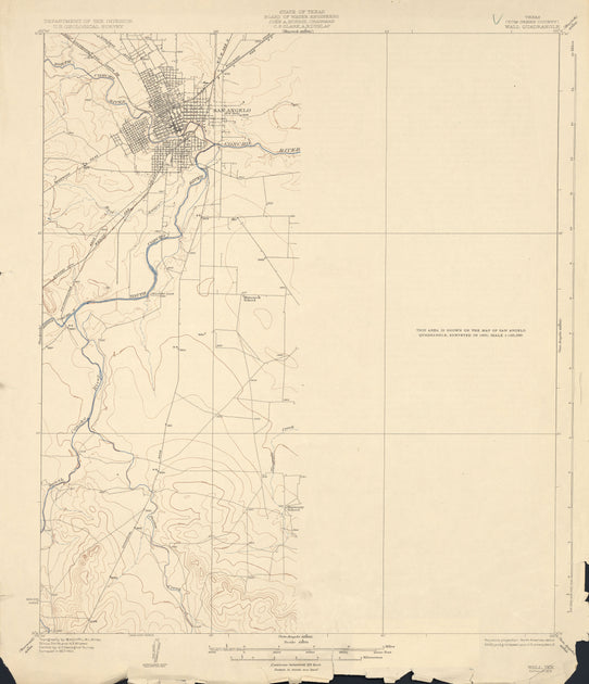 Tom Green County Texas historical topographic Map – Texas Map Store