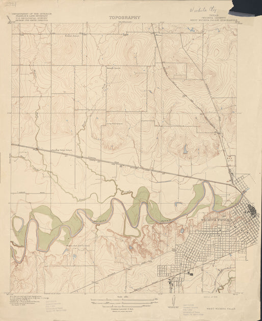 Wichita County Texas historical topographic Map – Texas Map Store
