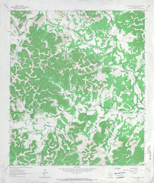 Bandera County Texas historical topographic Map – Texas Map Store