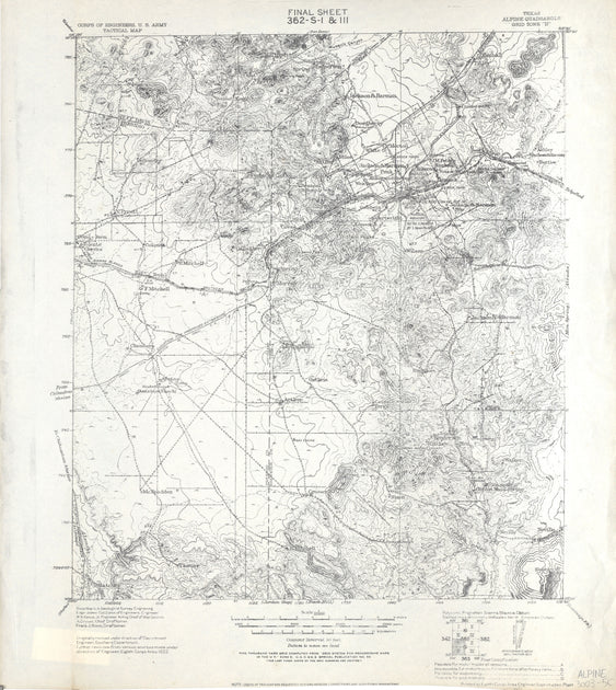 Brewster County Texas historical topographic Map – Texas Map Store
