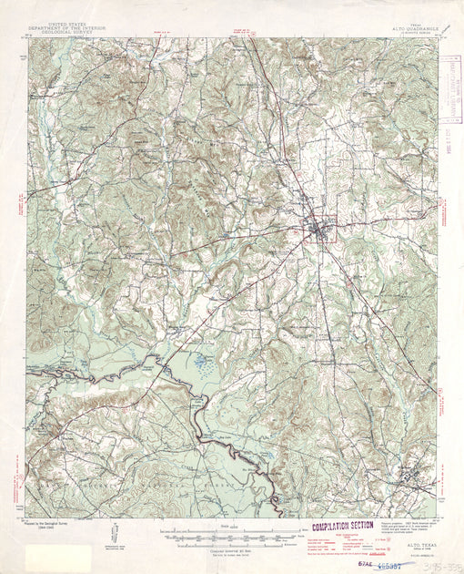 Cherokee County Texas historical topographic Map – Texas Map Store