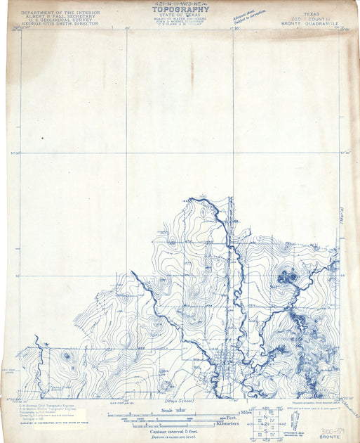 Coke County Texas historical topographic Map – Texas Map Store