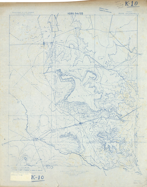 Crane County Texas historical topographic Map – Texas Map Store