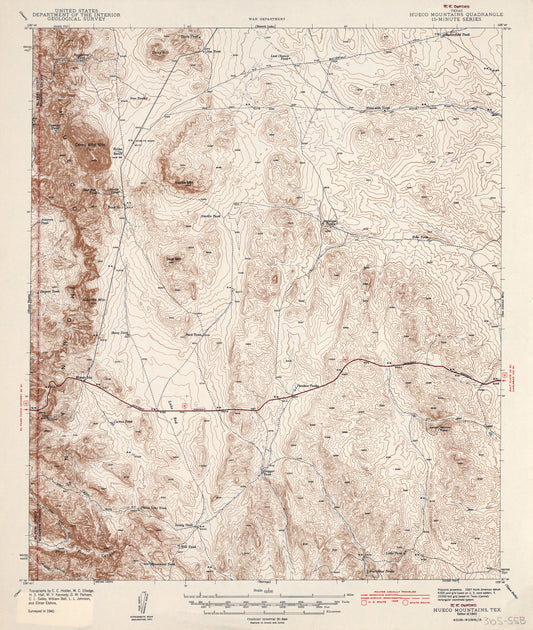 Hudspeth County Texas historical topographic Map – Texas Map Store