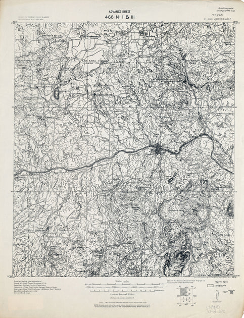 Llano County Texas historical topographic Map – Texas Map Store