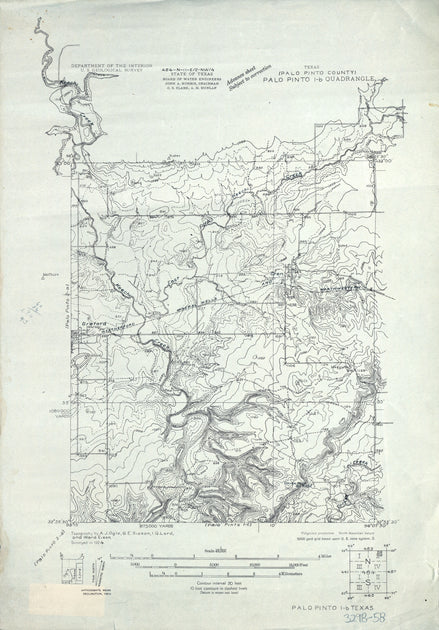 Palo Pinto County Texas historical topographic Map – Texas Map Store