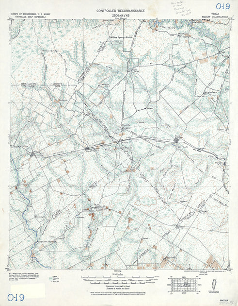 Gonzales County Texas historical topographic Map – Texas Map Store