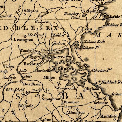 Map of the colony of Massachusetts 1780 – Texas Map Store