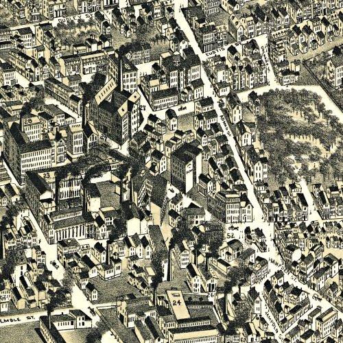 Map of Boston 1888 – Texas Map Store